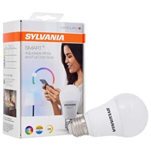 SYLVANIA SMART+ ZigBee Full Color and Tunable White A19 LED Bulb, Works with SmartThings, Wink, and Amazon Echo Plus, Hub Needed for Amazon Alexa and Google Assistant, 1 pack