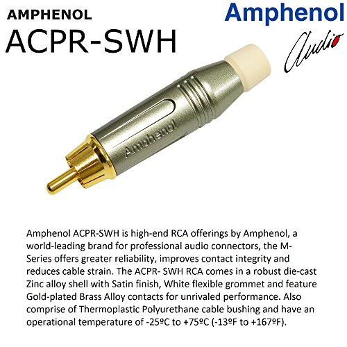 WORLDS BEST CABLES 1.5 Foot RCA Cable Pair - Made with Canare L-4E6S, Star Quad, Audio Interconnect Cable and Amphenol ACPR Gold RCA Connectors – Directional Design - Custom Made