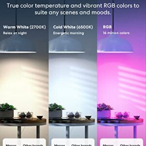 meross Smart LED Light Bulb, Smart WiFi LED Bulbs Compatible with Apple HomeKit, Siri, Alexa, Google Home & SmartThings, Dimmable E26 Multicolor 2700K-6500K RGBWW, 900 Lumens 60W Equivalent, 2 Pack