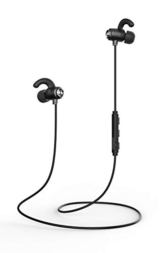 Wireless Bluetooth Headphones, Ipx5 Waterproof Wireless Earbuds, Cvc6.0 Noise Canceling Headphones with Microphone, Suitable for Outdoor, Running, Gym -X5/Black