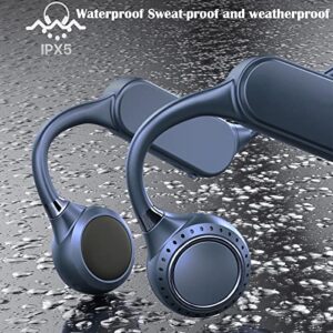 Bone Conduction Wireless Bluetooth Headphones with Microphone, Waterproof Neckband Bluetooth Headphones Headset for Sports Running Driving Cycling Walking