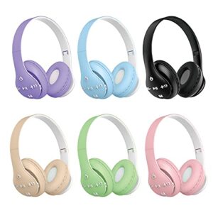 Bluetooth5.1 Headphones Over-Ear,ST93 Wireless Foldable Support TF Card ABS Portable Headsets Noise Cancelling Soft Earmuffs Headsets for Gaming Running Blue