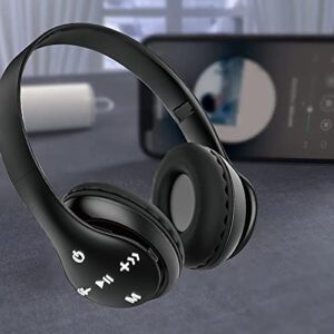 Bluetooth5.1 Headphones Over-Ear,ST93 Wireless Foldable Support TF Card ABS Portable Headsets Noise Cancelling Soft Earmuffs Headsets for Gaming Running Blue