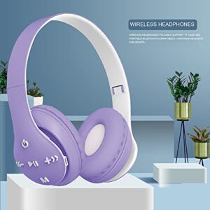 Bluetooth5.1 Headphones Over-Ear,ST93 Wireless Foldable Support TF Card ABS Portable Headsets Noise Cancelling Soft Earmuffs Headsets for Gaming Running Blue