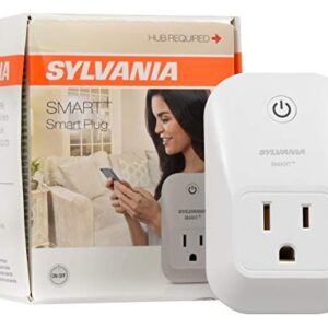 SYLVANIA Smart ZigBee Smart Plug, Works with SmartThings, Wink, and Amazon Echo Plus, Hub Needed for Amazon Alexa / Google Assistant - 1 Pack