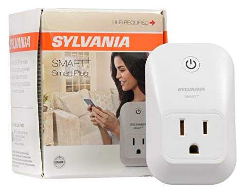 SYLVANIA Smart ZigBee Smart Plug, Works with SmartThings, Wink, and Amazon Echo Plus, Hub Needed for Amazon Alexa / Google Assistant - 1 Pack