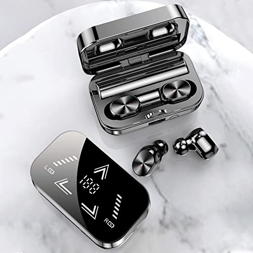 MIANHT Wireless Bluetooth Earbuds Digital Power Display Bluetooth Headset Mini Private Mode True Wireless 5.2 Binaural in-Ear Sports Waterproof Noise Cancellation