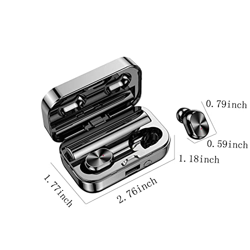 MIANHT Wireless Bluetooth Earbuds Digital Power Display Bluetooth Headset Mini Private Mode True Wireless 5.2 Binaural in-Ear Sports Waterproof Noise Cancellation