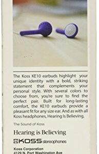 Koss KE10B Lightweight On-Ear Earbud, Blue