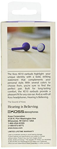 Koss KE10B Lightweight On-Ear Earbud, Blue