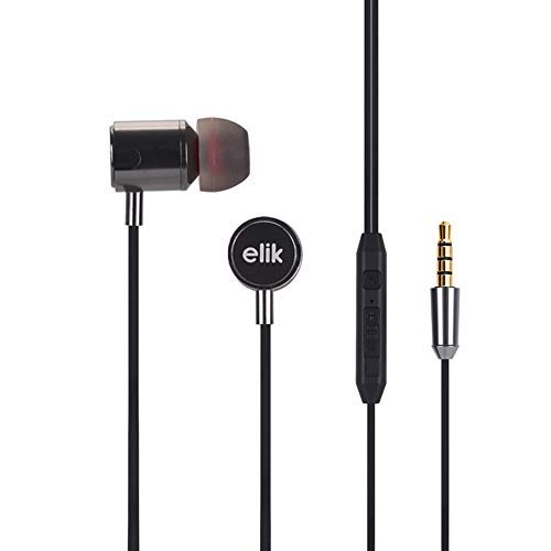 ELIK Earbud Headphone Wired Earphones with Microphone and Call Controller Dynamic Crystal Clear Sound, Ergonomic Comfort-Fit Compatible with iPhone, Android Pixel Samsung Phones