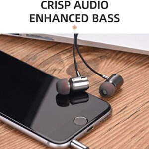 ELIK Earbud Headphone Wired Earphones with Microphone and Call Controller Dynamic Crystal Clear Sound, Ergonomic Comfort-Fit Compatible with iPhone, Android Pixel Samsung Phones