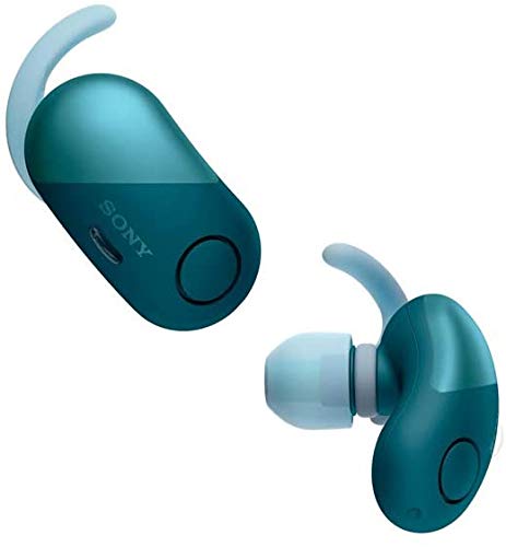 Sony Wireless Bluetooth in Ear Headphones: Noise Cancelling Sports Workout Ear Buds - Cordless, Sweatproof Sport Earphones, Built-in Microphone, Extra BASS WF-SP700N/L (International Version) Blue