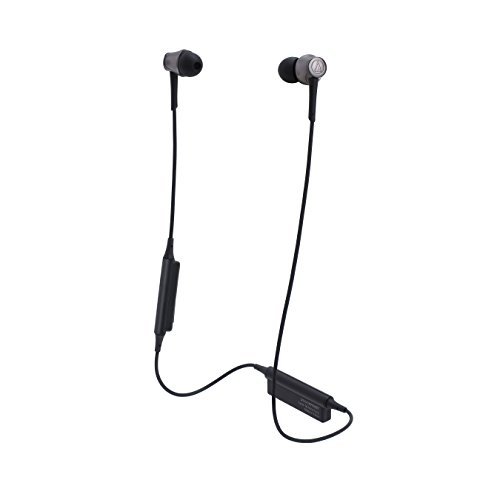 Audio-Technica ATH-CKR55BTBK Sound Reality Bluetooth Wireless In-Ear Headphones with In-Line Mic & Control, Black