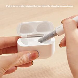 Suublg 3 in 1 Cleaning Pen for Bluetooth Earbuds and Charging Box, Multi-Function Portable Soft Cleaning Brush Pen Tools Fit Design for Camera Lens Phone in-Ear Headphones Case Compartment