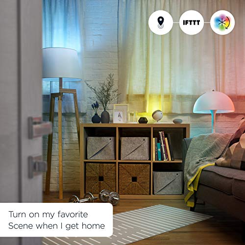 WiZ IZ20126084 60 Watt EQ A19 Smart WiFi Connected LED Light Bulbs/Compatible with Alexa and Google Home, no Hub Required, 4 Count (Pack of 1), RGB+ Color Changing/Tunable/Dimmable, 4 Piece