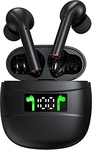 True Wireless Earbuds Bluetoth 5.2 in-Ear Headphones with Led Display Charging Case 40H Cyclic Playtime IPX5 Waterproof Deep Bass Earphones with Microphone in-Ear Stereo Headphones for Work,Sport