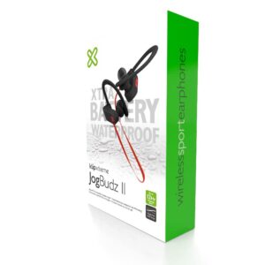 Klipxtreme JogBudz II Sports Earphones with Mic Lightweight Water-Resistant Earbuds with Ear Hooks Compatible with Siri and Google Voice, Wireless Headphones (Green)