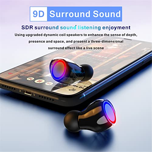 Wireless Bluetooth 5.0 Headphones with Microphone Sports Music Waterproof Long Battery Life Led Digital Display Lightweight Comfortable Headphones 2023