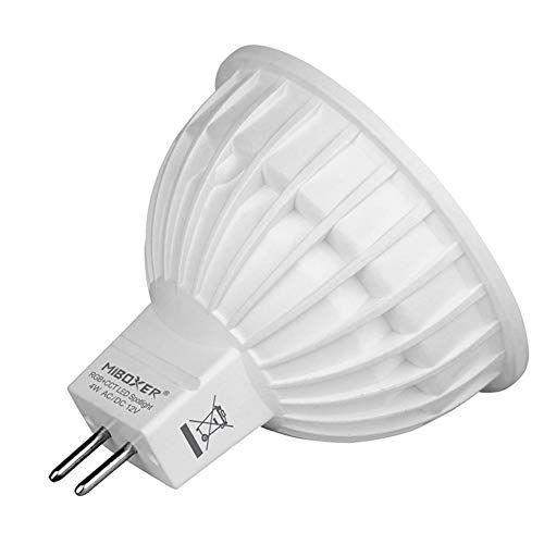 LGIDTECH FUT104 Miboxer 4W MR16 Led 2.4GHz Bulb Spotlight GU5.3 Socket AC/DC 12V RGB+CCT Color and Temperature Changeable Dimmable,But Single Bulb Wouldn't Work.Controller and Hub is Sold Separately