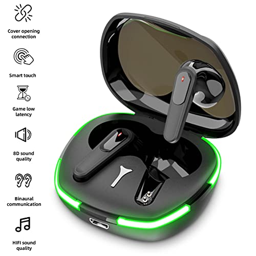 TOUMENY Wireless Bluetooth Headset, Sports Running in-Ear Wireless Bluetooth Headset, Wireless Earbuds, Bluetooth 5.1 Touch Digital Display Noise-Canceling