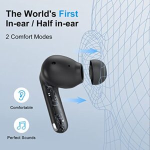 Tecno Wireless Bluetooth Earbuds with Microphone Deep Base HiFi Sterero Bluetooth Earbuds with 35H Playtime, Waterproof True Wireless Earbuds for Sport/Working