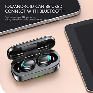 LADIGASU Wireless Earbuds Bluetooth in Ear Sports Earbuds Light-Weight Headphones Built-in Microphone Immersive Premium Sound with Charging Case