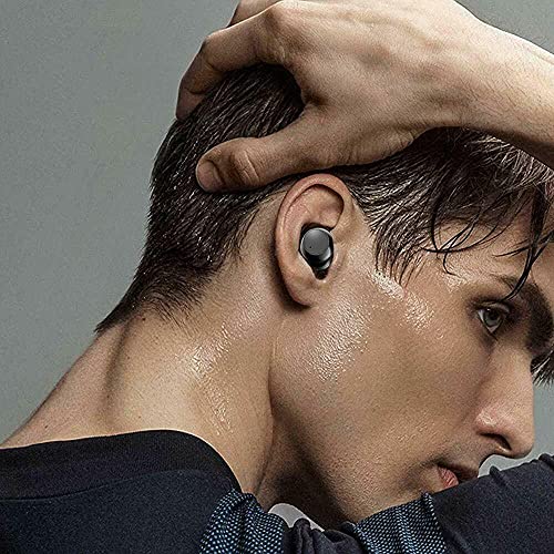 SUPERKKY Bluetooth Headset, 5.0 Wireless Headset 140 Hours Battery Life, in-Ear Earbuds IP7 Waterproof Headset, Enhanced bass, Bluetooth Sports Headset high-Definition Microphone, LED Display, Black