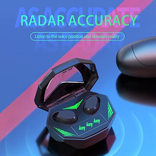 Wireless Bluetooth Headset, Low Latency Glowing Gaming Headset, Binaural Stereo Smart Noise Reduction, for Sport, Gaming