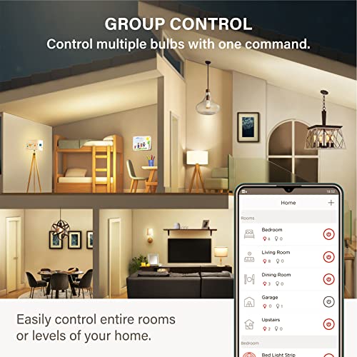 Sengled Zigbee Smart Light Bulbs, Smart Hub Required, Work with SmartThings and Echo with Built-in Hub, Voice Control with Alexa and Google Home, Amber Warm 2000K Smart Edison Bulbs, 60W Eqv. 4 Pack