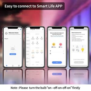 Smart Bulbs, BR30 Smart Light Bulb Compatible with Alexa Google Home, Dimmable Color Changing Music Sync 2.4Ghz WiFi Bulbs 13W 1200LM No Hub Required, 100W Equivalent IP64 Waterproof Fitop 2 Pack E26