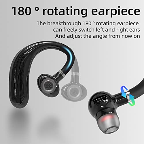 EEkore Wireless Bluetooth Headset Sport Headphones Sport Business Ear Buds Intelligent Noise Cancellation Ultra-Long Life Hanging Ear Wireless Bluetooth Headset