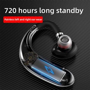 EEkore Wireless Bluetooth Headset Sport Headphones Sport Business Ear Buds Intelligent Noise Cancellation Ultra-Long Life Hanging Ear Wireless Bluetooth Headset