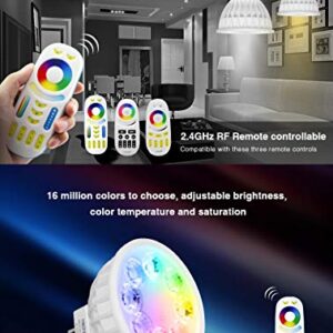 Mi Light MR16 Color Changing LED Spotlight RGB +CCT 4 Watt 4Pack and with 4-Zone FUT092 Remote