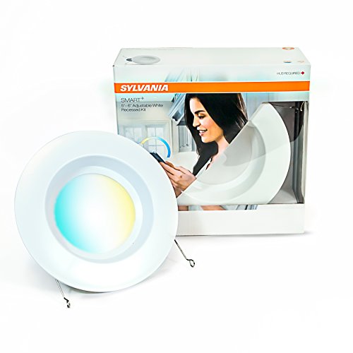 OSRAM 73742 SYLVANIA SMART+ ZigBee Adjustable White RT 5/6 Recessed Lighting Kit, Works with SmartThings and Amazon Echo Plus, Hub Needed for Amazon Alexa and Google Assistant