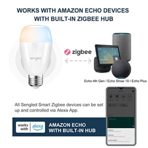 Sengled Smart LED Tunable White A19 Starter Kit, 60W Equivalent, 2 Smart Light Bulbs & Hub, Soft White to Daylight 2700-6500K, Works with Alexa, Google Assistant and Siri