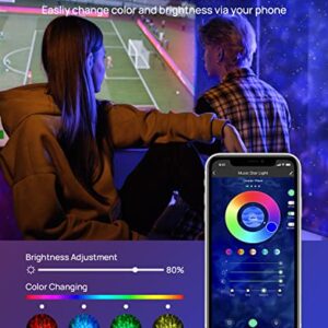 Galaxy Projector Star Projector, Christmas Room Decor Light for Kids and Adults, Smart Night Light for Bedroom with Bluetooth Speaker, APP Control, Remote Control