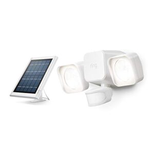 ring solar floodlight — outdoor motion-sensor security light, white (bridge required)