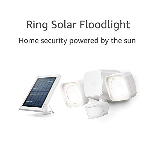 Ring Solar Floodlight -- Outdoor Motion-Sensor Security Light, White (Bridge required)