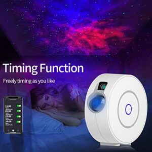 CHIGIH Smart Galaxy Projector,LED Starry Sky Night Light Star Projector,Nebula Ceiling Night Light App & Voice Controlled for Gaming Room,Bedroom,Home Theater,Camp Tent