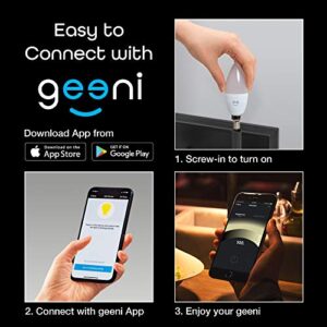 Geeni LUX Candle Candelabra Bulb B11 E12 Base 5ghz WiFi Smart Light Bulbs, Dimmable Tunable E12 Light Bulb 40W Equivalent, Candle Bulb Chandelier Light, Works with Alexa and Hey Google, 2 Pack