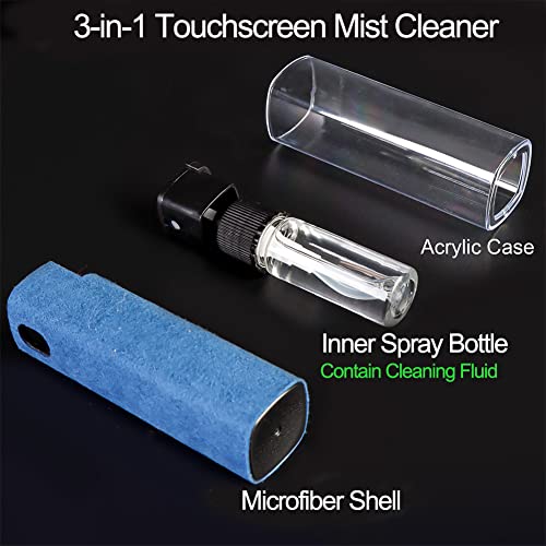 3PCS Touchscreen Mist Cleaner with Cleaning Fluid, Ipad Cleaner for Screen, Phone Screen Cleaner, Screen Cleaner Spray, Screen Cleaners for Phone/Tablet/iPad/Laptop, Fingerprint Proof Screen Cleaner