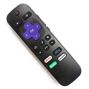 rca roku tv remote w/volume control & tv power button for all rca roku built-in tv. no pairing!