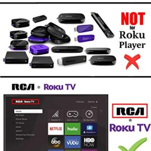 RCA ROKU TV Remote w/Volume Control & TV Power Button for All RCA Roku Built-in TV. NO Pairing!