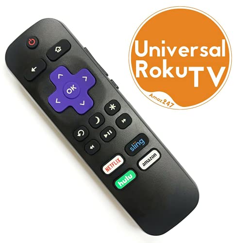 RCA ROKU TV Remote w/Volume Control & TV Power Button for All RCA Roku Built-in TV. NO Pairing!