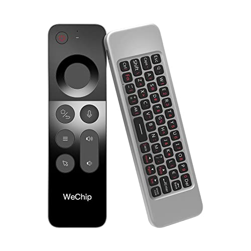 WeChip W3 Air Mouse Universal Voice Remote Control with Keyboard for Nvidia Shield/Android TV Box/PC/Laptop/Projector/HTPC/Media Player