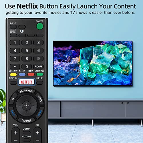 Gvirtue RMT-TX100U Universal Remote Control Replacement for Sony-TV-Remote All Sony LCD LED UHD HDTV Bravia Smart TVs with Netflix Button