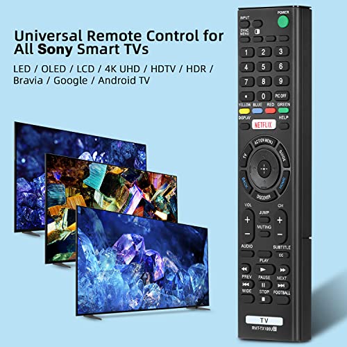 Gvirtue RMT-TX100U Universal Remote Control Replacement for Sony-TV-Remote All Sony LCD LED UHD HDTV Bravia Smart TVs with Netflix Button