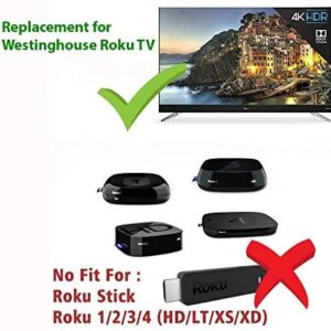 New Replacement Remote for All Westinghouse Roku TV - No Setup Required