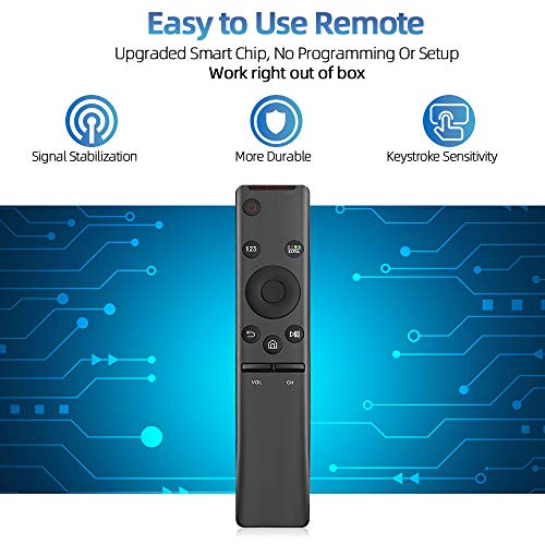 Gvirtue Universal Remote Control Support Samsung 2K 4K 8K 3D HD UHD Curved LED QLED Smart TVs and Old TVs BN59-01259B/D/E BN59-01241A /60A/66A UN32/40/43/49/50/55/58/65/75 KS/KU/MU 6/7/8/9 Series